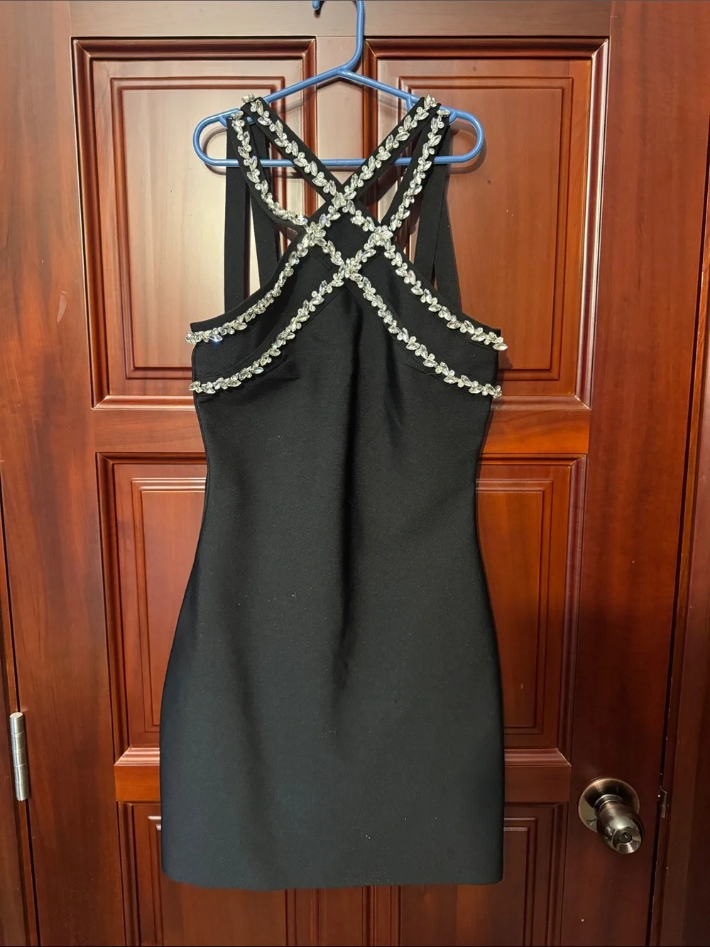 Guess | Dresses | Guess Black Mini Dress With Crystalembellished ...